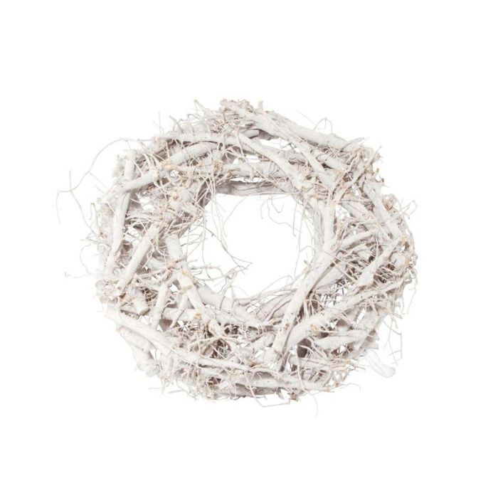 Natur Wurzelkranz AKSAYA, weiß, 12cm, Ø50cm